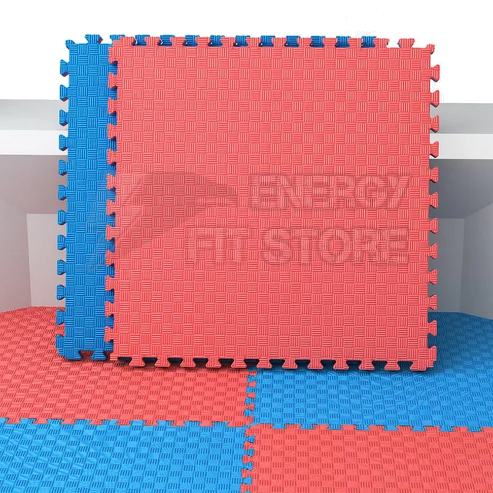 Tatami Puzzle 2,5 cm Bleu-Rouge Brique - Energy Fit Store